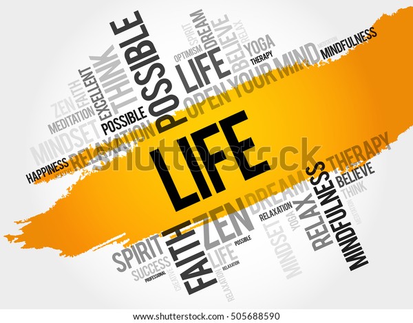 Life Word Cloud Collage Concept Background Stock Vector (Royalty Free ...