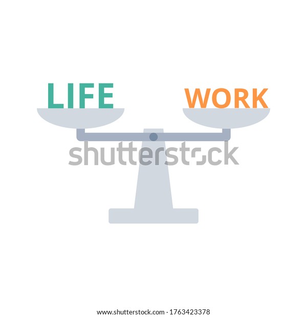 Life Work Balance Vector Scales Icon Stock Vector (Royalty Free ...