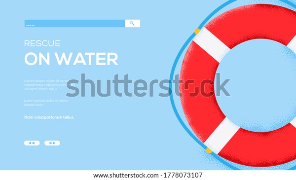Lifebuoy Concept Flyer Web Banner Ui Stock Vector (Royalty Free ...