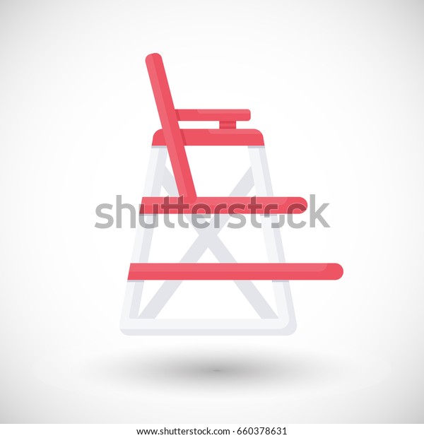 Lifeguard Chair Vector Flat Icon Flat Stock Vector (Royalty Free ...