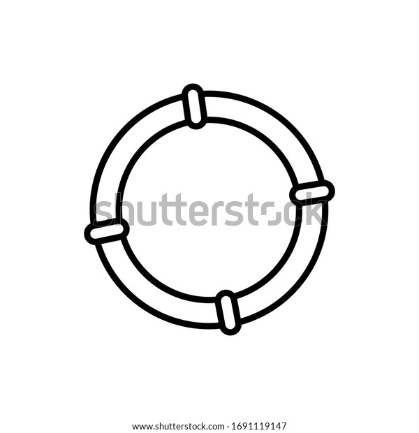 Lifeguard Icon Outline Style Vector Your Stock Vector (Royalty Free ...