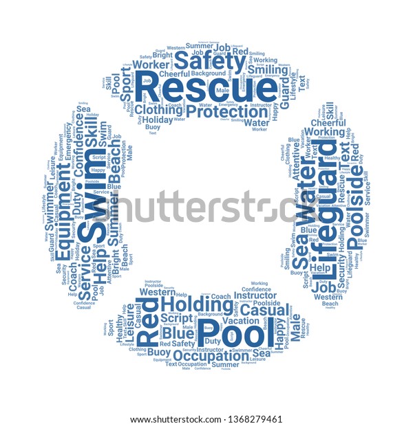 Lifeguard Word Cloud Tag Cloud About Stock Vector (Royalty Free ...