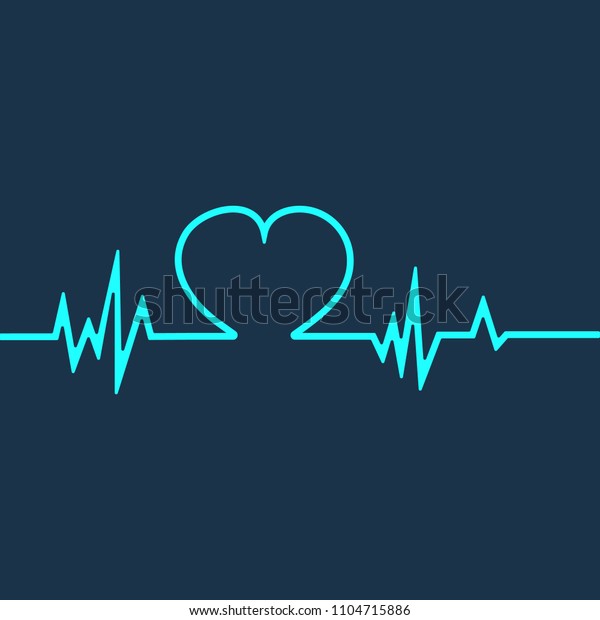 Lifeline Heart Beat Stock Vector (Royalty Free) 1104715886 | Shutterstock