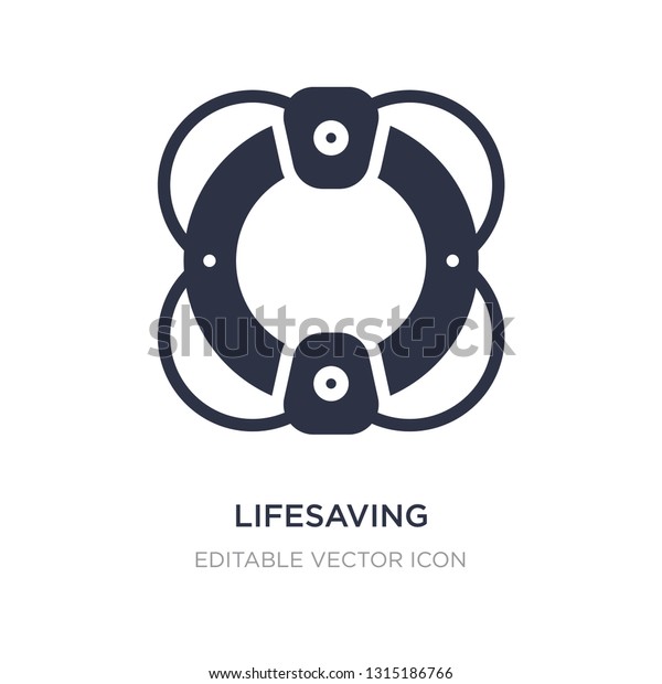 Lifesaving Icon On White Background Simple Stock Vector (Royalty Free ...
