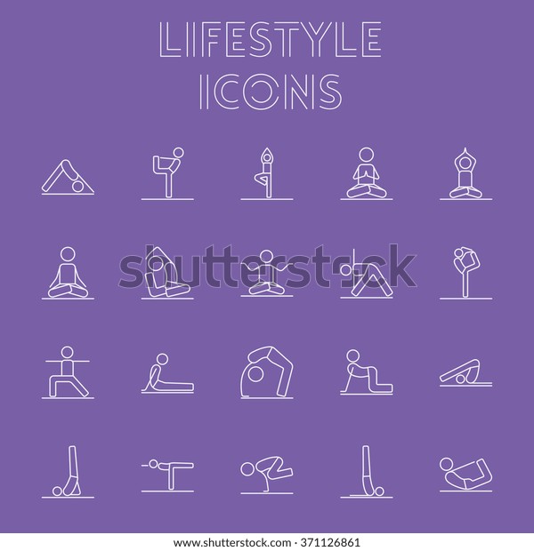 Lifestyle Icon Set Stock Vector (Royalty Free) 371126861 | Shutterstock