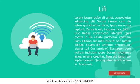 Lifi Banner Concept Stock Vector (Royalty Free) 1107384386 | Shutterstock
