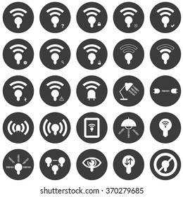 Lifi Icon Set 25 Different Circular Stock Vector (Royalty Free ...