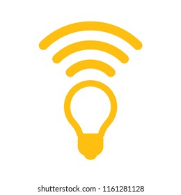 Vektor Stok Lifi Vector Icon Lightbulb Internet Connection (Tanpa ...