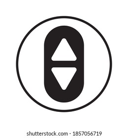 Lift Button Iconvector Illustration On White Stock Vector (Royalty Free ...