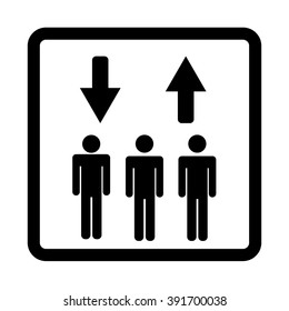 Lift Icon Elevator Sign Stock Vector (Royalty Free) 391700038 ...