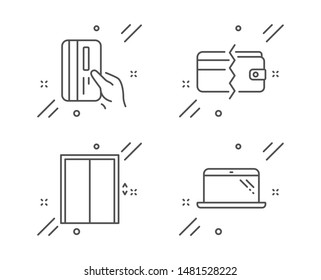 Lift Payment Card Payment Methods Line Stock Vector (Royalty Free ...
