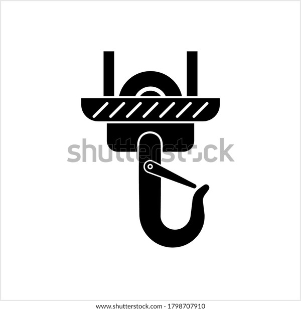 Lifting Hook Icon Hoist Crane Heavy Stock Vector (Royalty Free ...