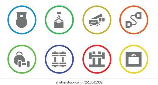 Lifting Icon Set 8 Filled Lifting Stock Vector (Royalty Free ...