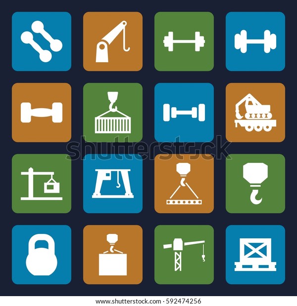 Lifting Icons Set Set 16 Lifting Stock Vector (Royalty Free) 592474256 ...