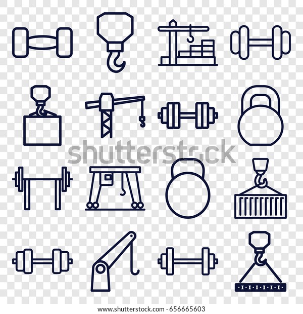 Lifting Icons Set Set 16 Lifting Stock Vector (Royalty Free) 656665603 ...