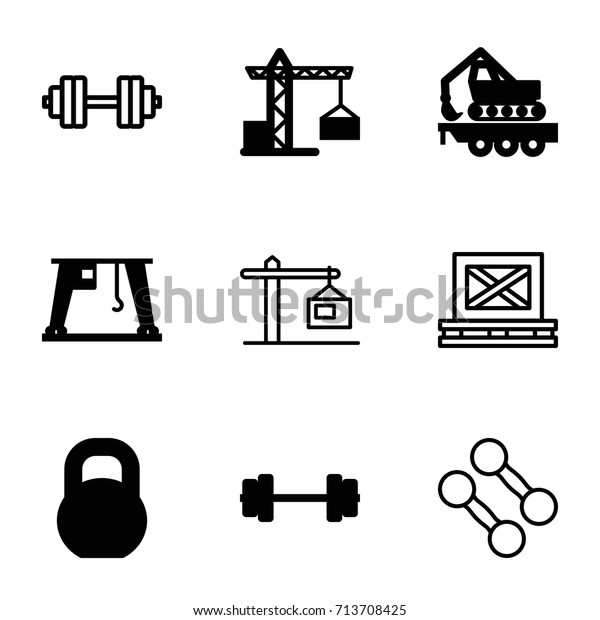 Lifting Icons Set Set 9 Lifting Stock Vector (Royalty Free) 713708425 ...