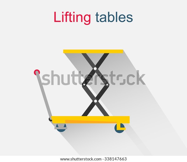 Lifting Tables Icon Design Style Elevator Stock Vector (Royalty Free ...