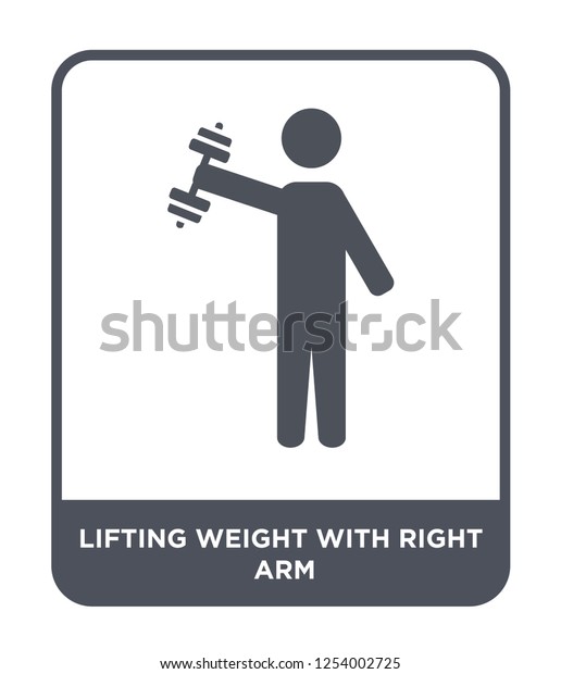 Lifting Weight Right Arm Icon Vector Stock Vector (Royalty Free ...