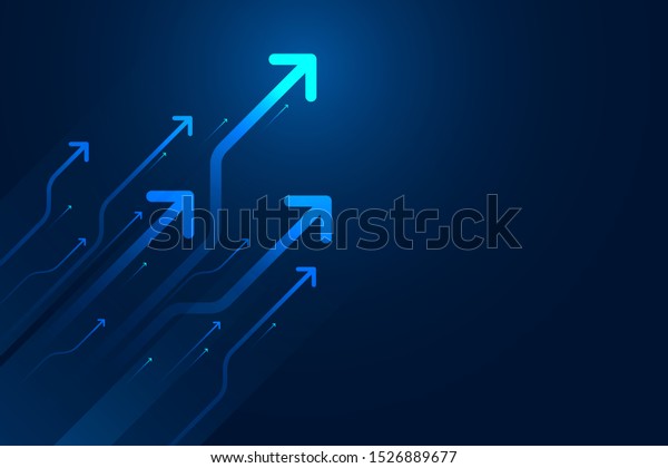Light Arrow Circuit On Blue Background Stock Vector (Royalty Free ...