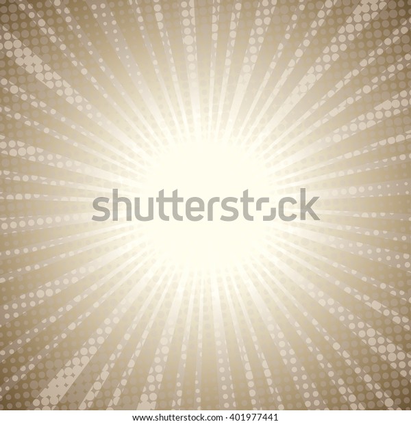 Light Beam Halftone Texture Cartoonish Frame Stock Vector (Royalty Free ...