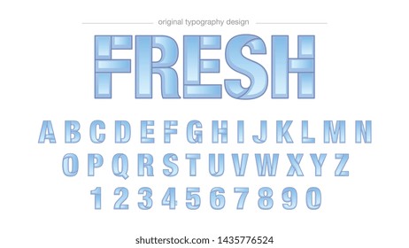 Abstract Blue Typography Font Design Stock Vector (Royalty Free) 1447386824