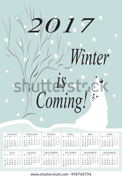 Light Blue Calendar Simple Design Tree Stock Vector (Royalty Free ...