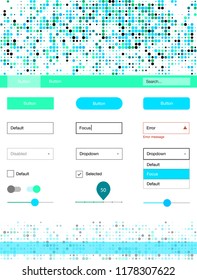 Blue Material Design Ui Elements Vector Stock Vector (Royalty Free ...
