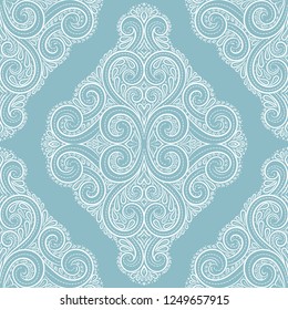 Light Blue Ornamental Seamless Pattern Vintage Stock Vector (Royalty ...