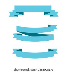 Light Blue Ribbon Banners Set Vector Stock Vector (Royalty Free) 1683008173