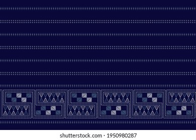 Light Blue Running Stitch On Indigo Stock Vector (Royalty Free ...
