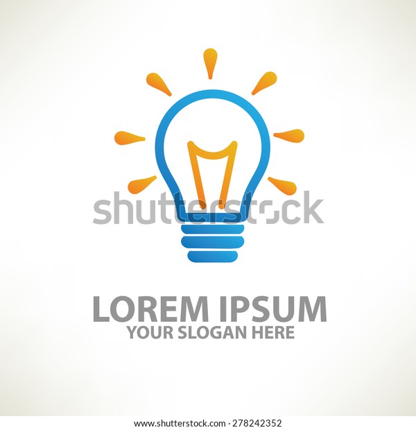 Light Bulb Designlogo Templatecolour Concept Designclean Stock Vector ...