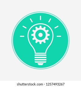 Light Bulb Gear Vector Icon Sign Stock Vector (Royalty Free) 1257493267 ...