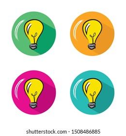 Light Bulb Icon Fill Stroke On Stock Vector (Royalty Free) 1508486885 ...