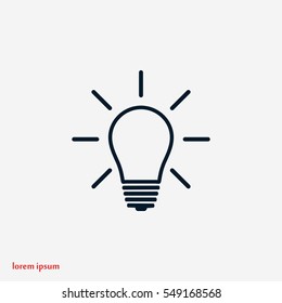 Light Bulb Icon Flat Design Best Stock Vector (Royalty Free) 549168568 ...