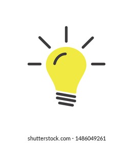 Light Bulb Icon Template Color Editable Stock Vector (Royalty Free ...