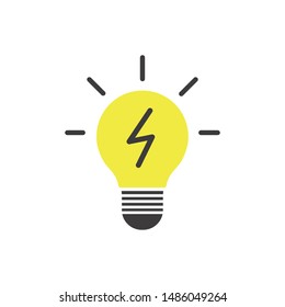 Light Bulb Icon Template Color Editable Stock Vector (Royalty Free ...