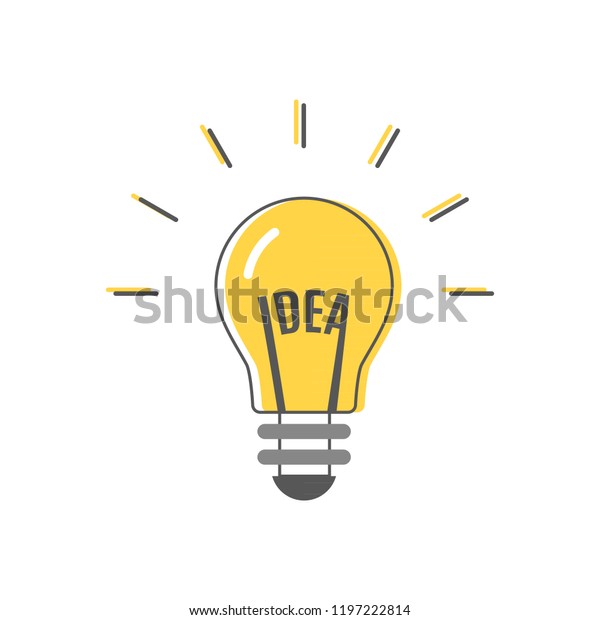 Light Bulb Idea Word Idea Filament Stock Vector (Royalty Free) 1197222814