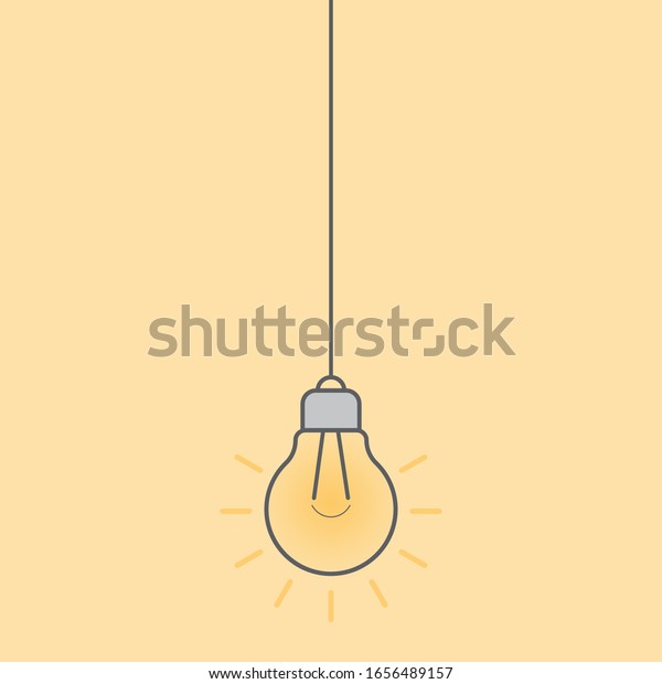 Light Bulb On Wire Icon Effective Stock Vector (Royalty Free) 1656489157