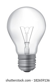 Light Bulb Realistic Drawing Realistic Detailed Stock Vector (Royalty ...