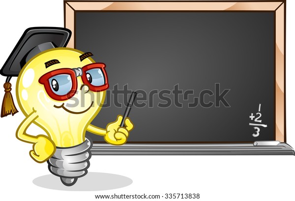 Light Bulb Teacher Classroom Cartoon Character Stock Vector (Royalty ...