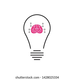 Creative Light Bulb Left Right Brain Stock Vector (Royalty Free) 171381824
