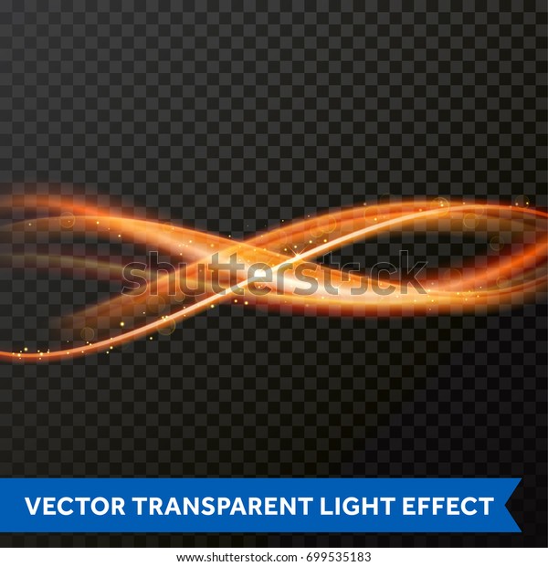 Light Effect Gold Line Swirl Vector Stock Vector (Royalty Free) 699535183