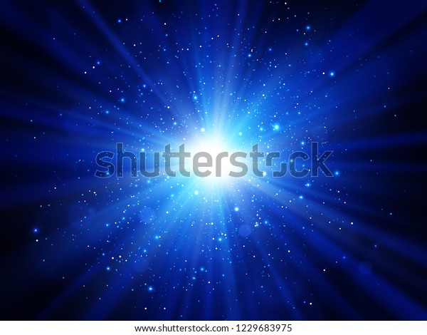 Light Effect Star Burst Sparkles Blue Stock Vector (Royalty Free ...