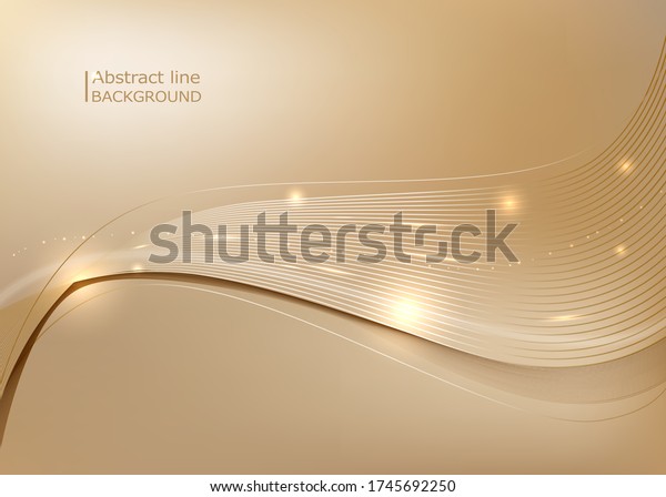 Light Gold Abstract Lines Waves Background Stock Vector (Royalty Free ...