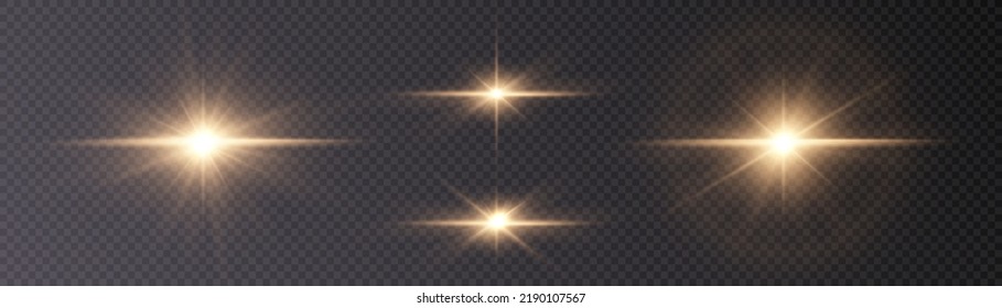 Light Gold Star Light Sunlight Light Stock Vector (Royalty Free ...