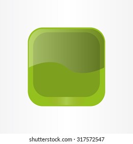 Yellow Square Glossy Button Vector Design: vector de stock (libre de ...