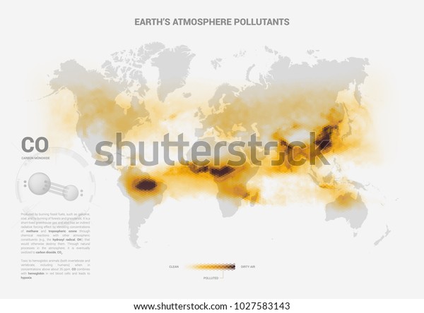 Light Grey World Map Showing Atmosphere Stock Vector (Royalty Free ...