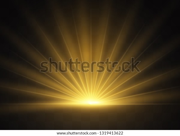 Light Highlight Yellow Special Effect Rays Stock Vector (Royalty Free ...