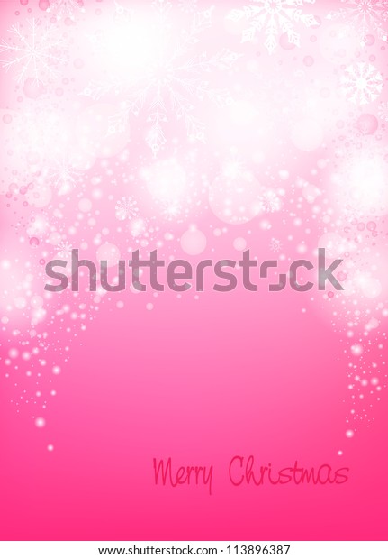 Light Pink Abstract Christmas Background White Stock Vector (Royalty ...