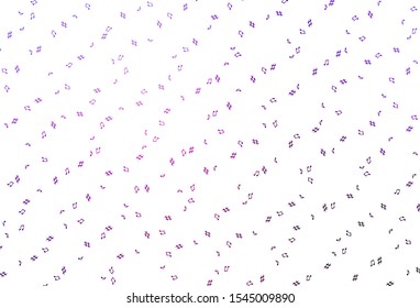 Light Purple Vector Backdrop Music Notes Stock Vector (Royalty Free ...